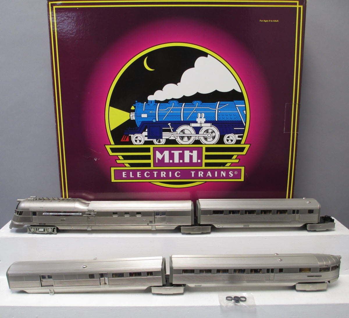 MTH 20-2887-1 Flying Yankee Pioneer Zephyr O Gauge Diesel Train Set w ...
