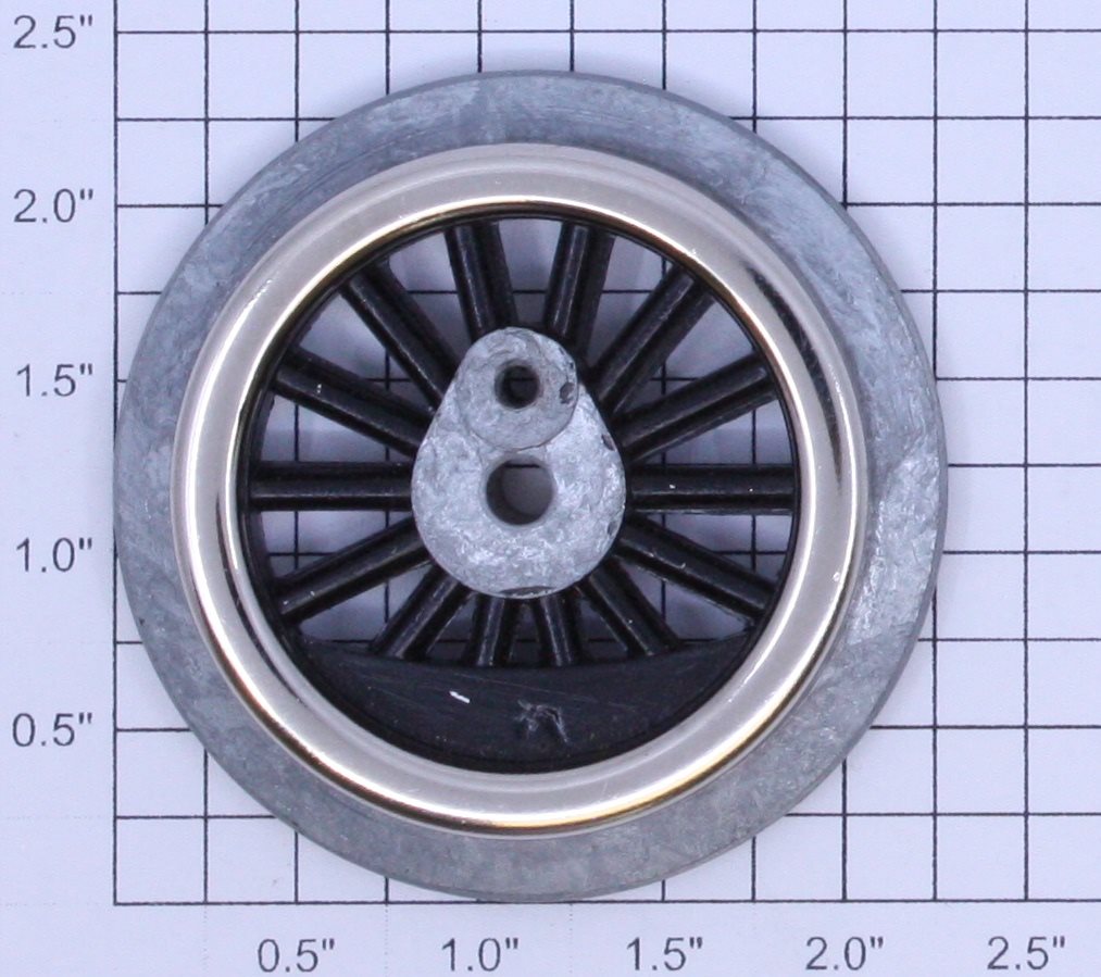 American Flyer Ives 4694-2 Black Spoked 2-3/8" Std Gauge Loco Gear Whe ...