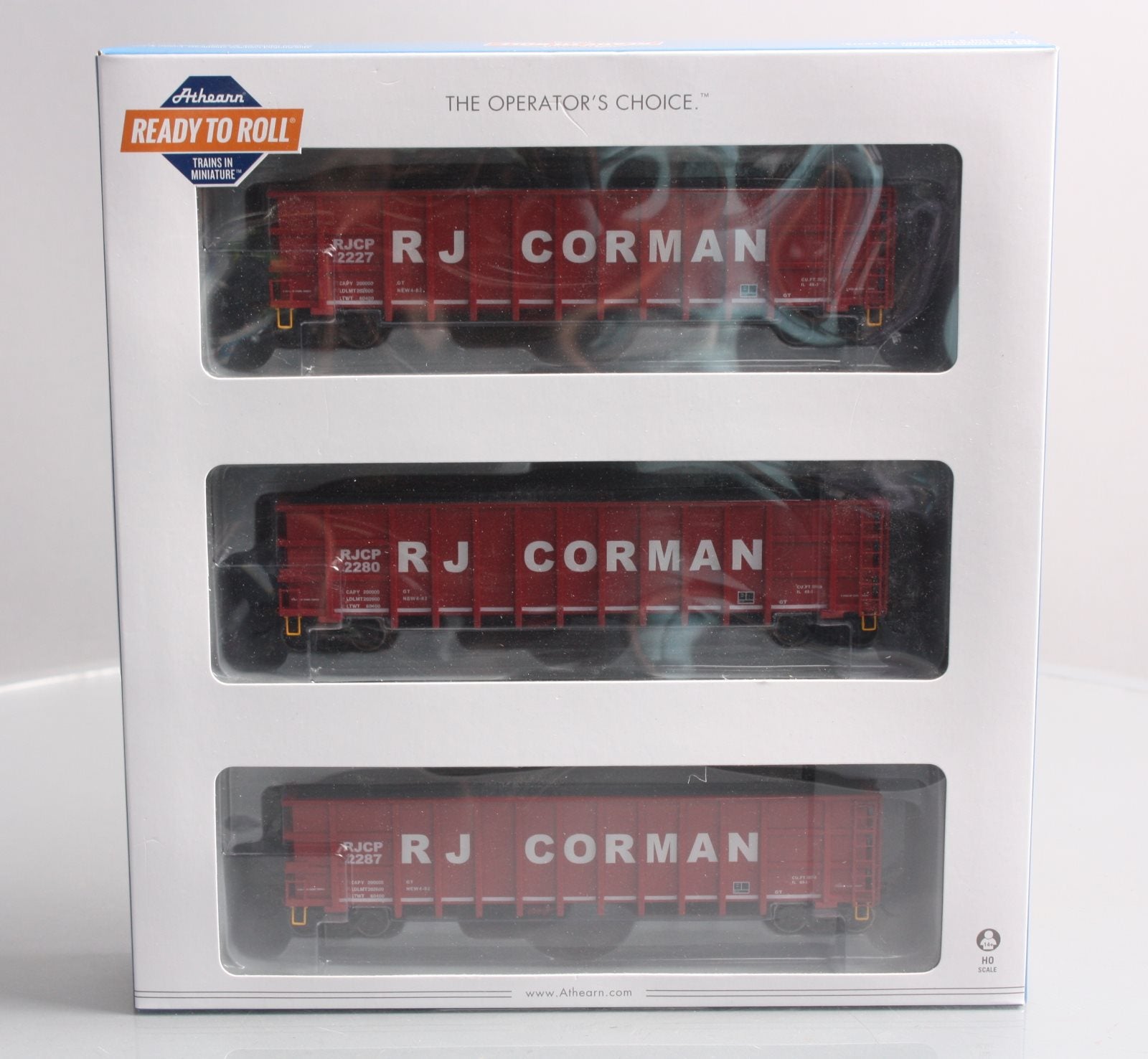Athearn 16485 HO RJ Corman Ready-to-Run Thrall High Side Gondola #2 (P – Trainz