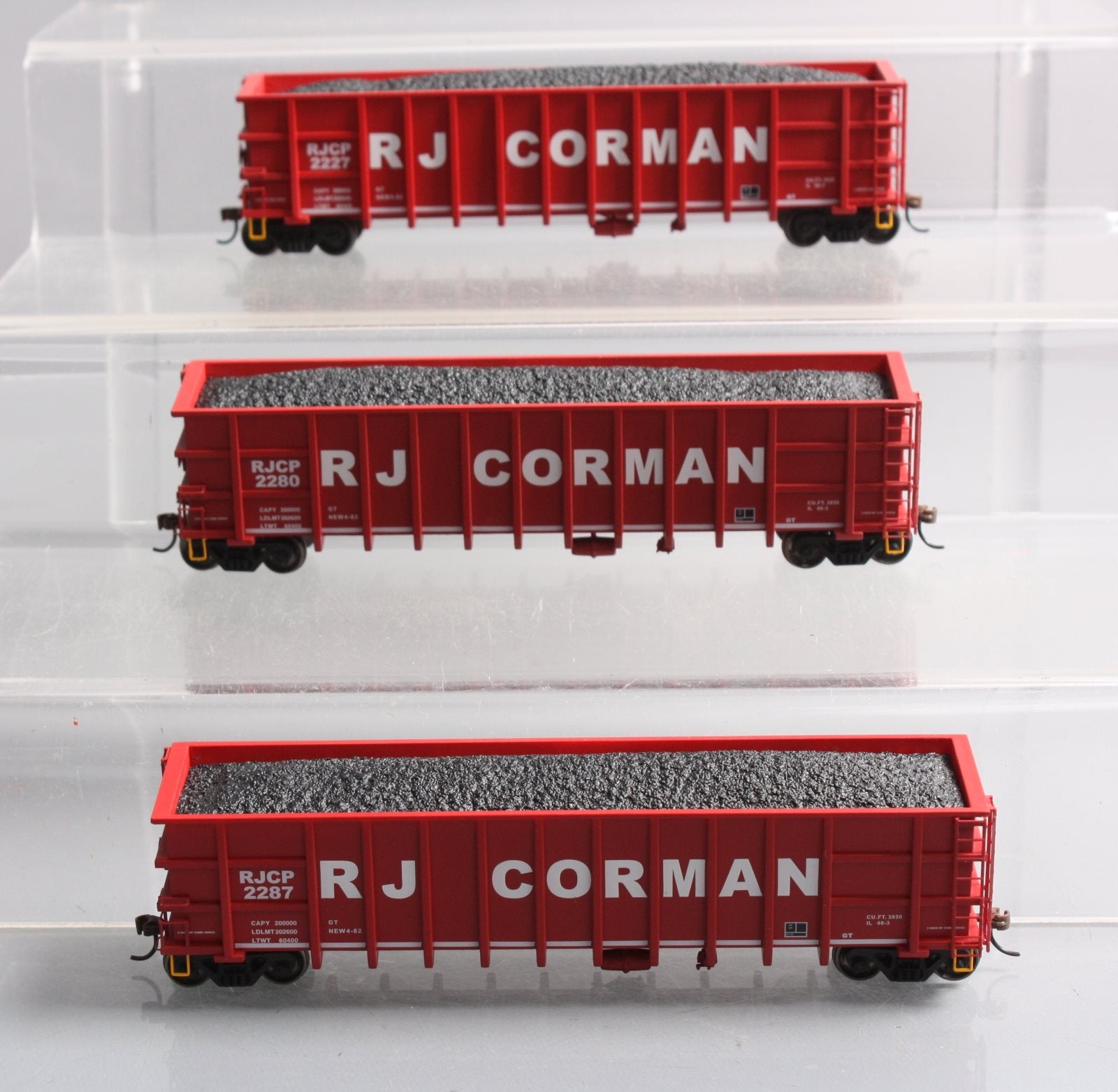 Athearn 16485 HO RJ Corman Ready-to-Run Thrall High Side Gondola #2 (P – Trainz