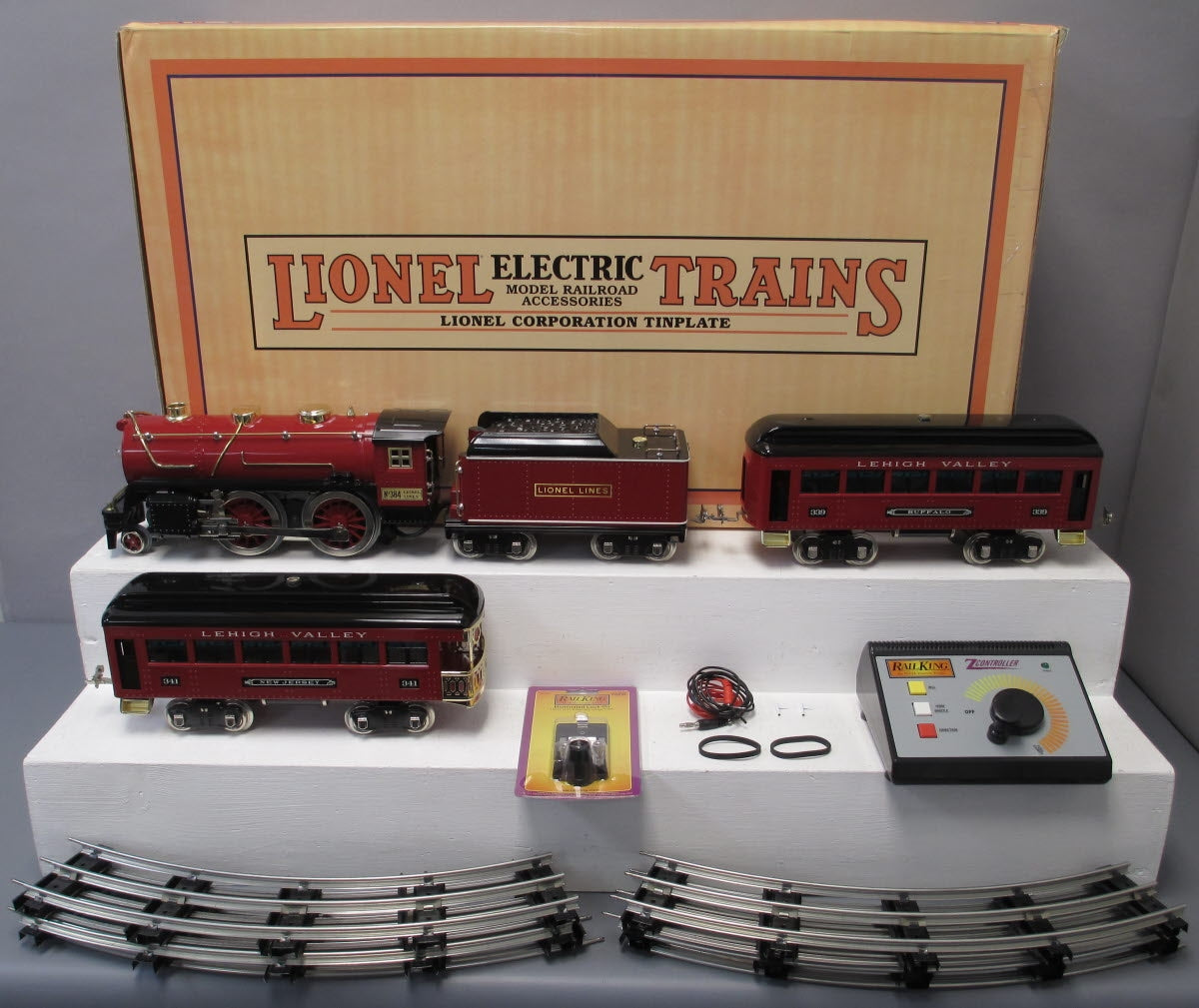 MTH 11-5003-1 Std. Gauge Tinplate No. 384 Steam Passenger Set w/PS2 ...