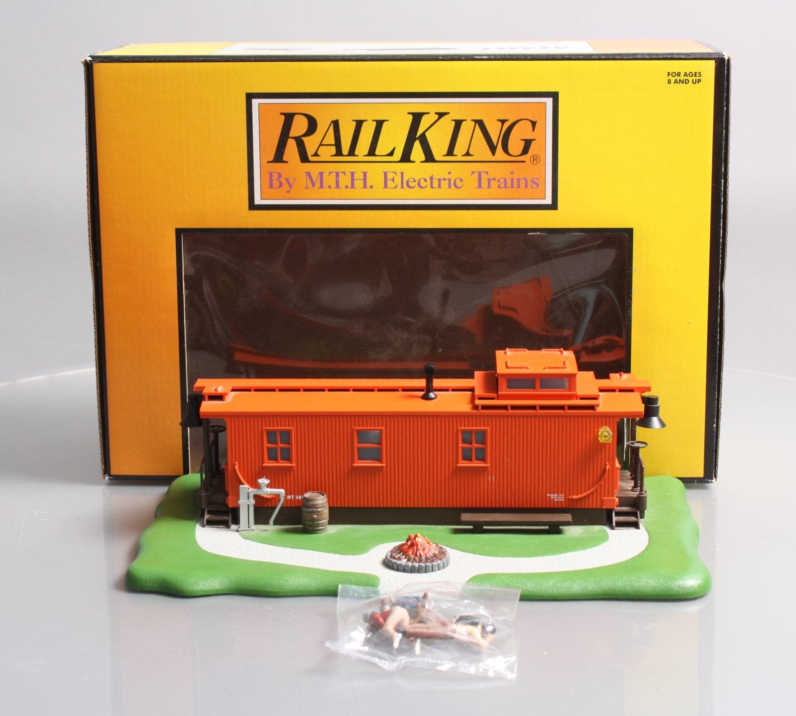 MTH 30-90013 Orange Yard Work Office with Operating Fire – Trainz