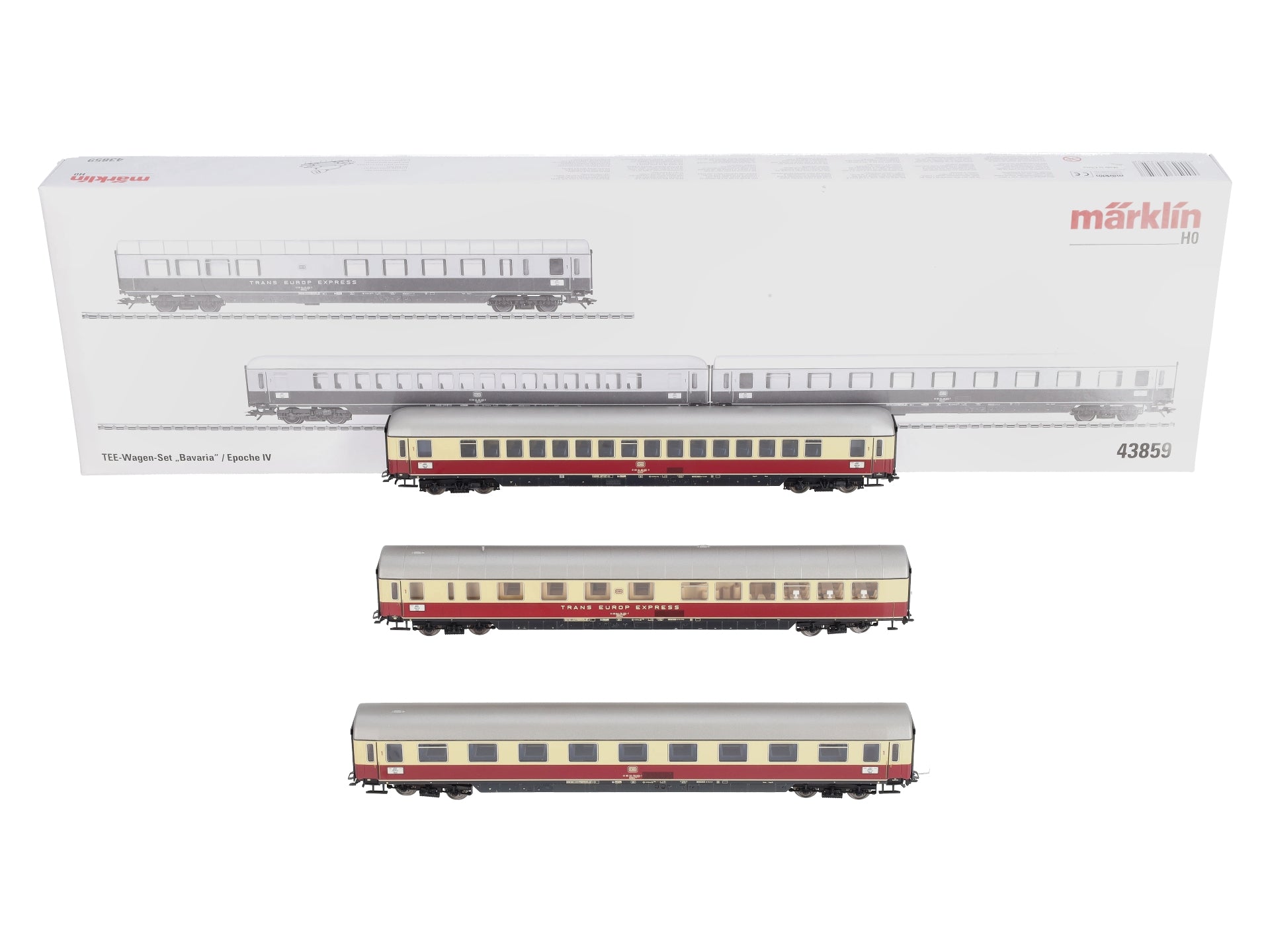 Marklin 43859 HO Scale TEE Bavaria Exp.3-Car Pass.Set – Trainz