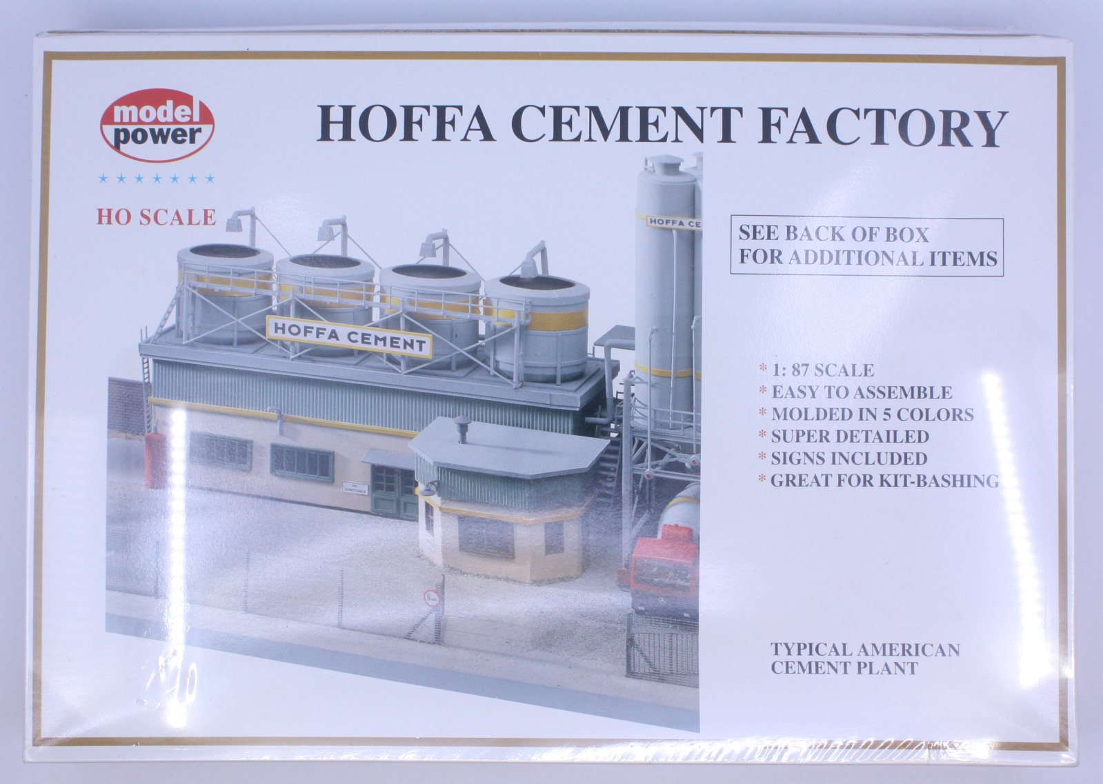 Model Power 297 HO Hoffa Cement Factory Building Kit – Trainz