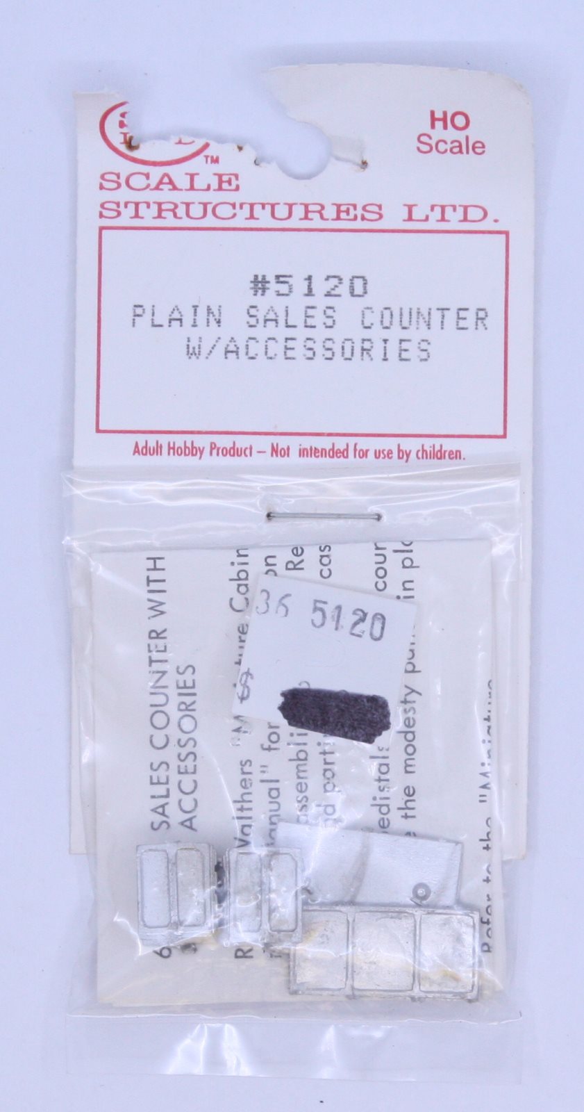 Scale Structures 5120 HO Scale Plain Sales Counter With Accessories Me ...