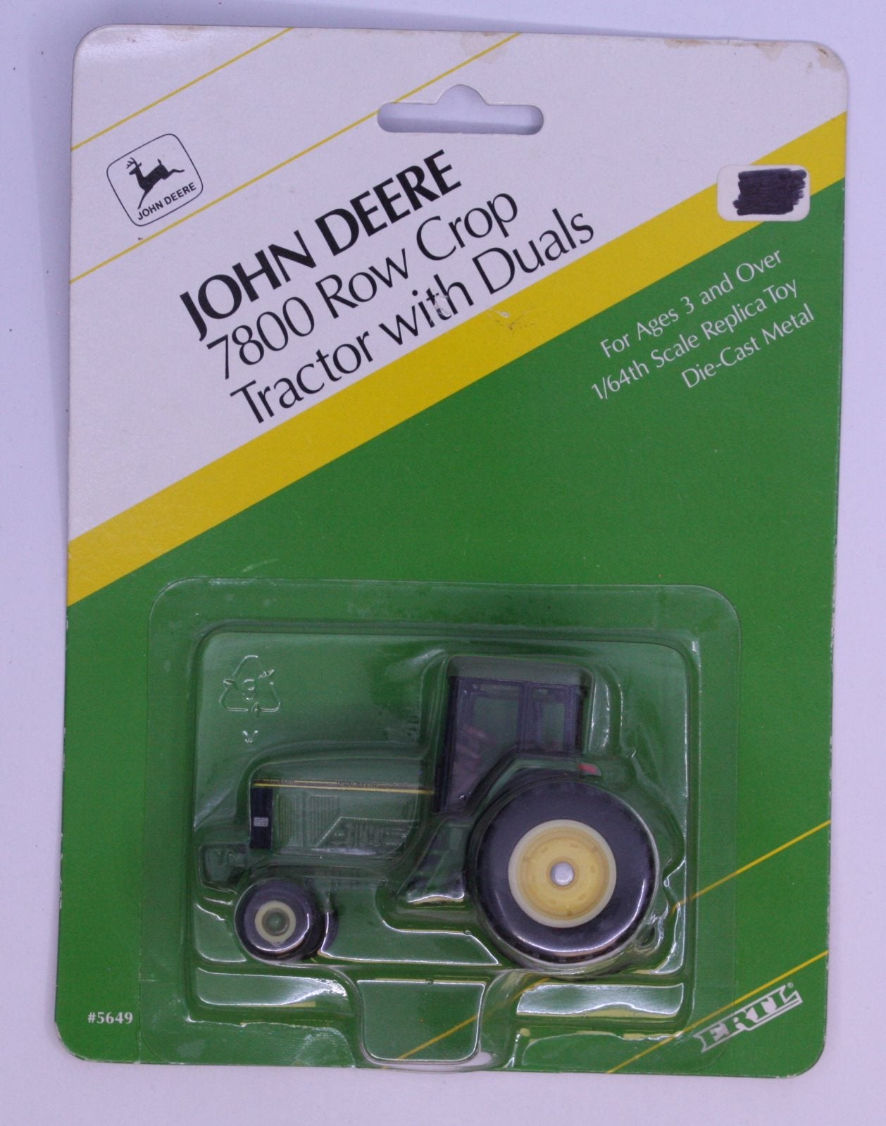 Ertl 5649 1:64 John Deere 7800 Row Crop Tractor with Duals – Trainz
