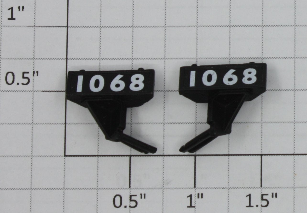 K-Line K3600-X013A #1068 Number Boards (Set of 2) – Trainz