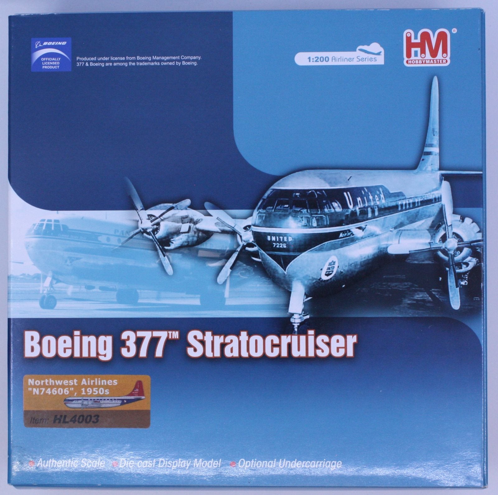 Hobby Master HL4003 1:200 Diecast Boeing 377 Stratocruiser "N74606 – Trainz