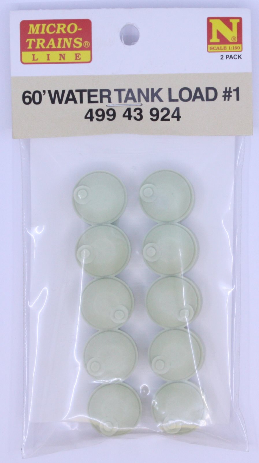 Micro-Trains 49943924 N Scale Water Tank Load #1 (Pack of 2) – Trainz