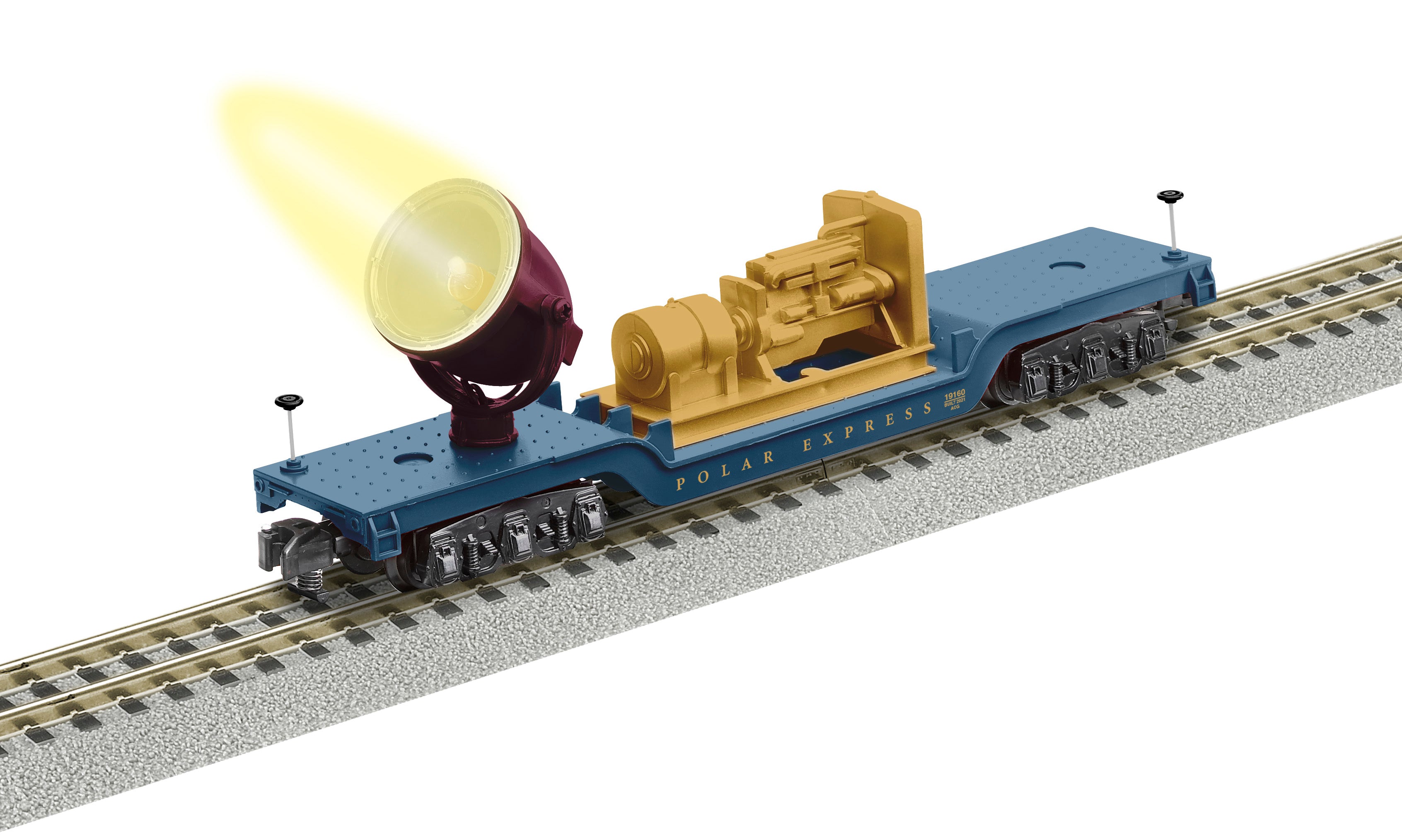 American Flyer 2119160 S The Polar Express Searchlight Car #19160 – Trainz