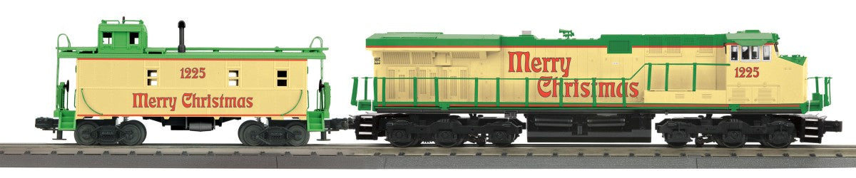 MTH 30-20288-1 Christmas ES44AC Imperial Diesel Engine & Caboose Set # – Trainz
