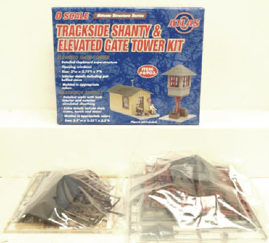 Atlas 6903 O Gauge Trackside Shanty & Elevated Gate Tower Building Kit ...
