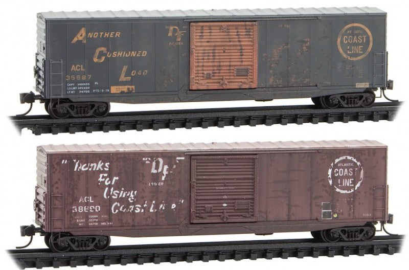 Micro-Trains 99305810 N ACL 50' Standard Single Door Boxcar (Set of 2 ...