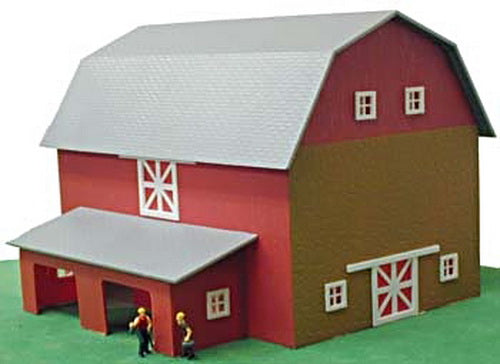Model Power 592 HO Scale Barn & Chicken Coop Lighted Built Up Building ...