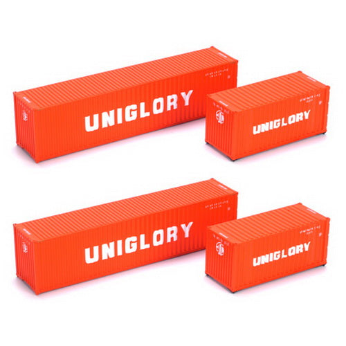 Athearn 27879 Uniglory 20' & 40' Containers – Trainz