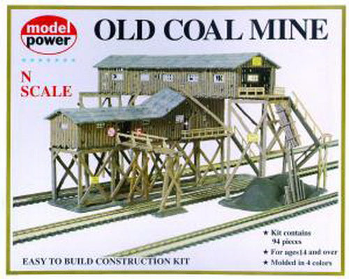 Model Power 1552 N Coal Mine Plastic Building Kit – Trainz
