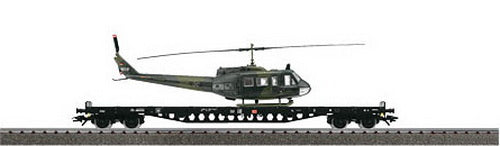 Marklin 47013 Flatcar with UH-1D Helicopter BW – Trainz