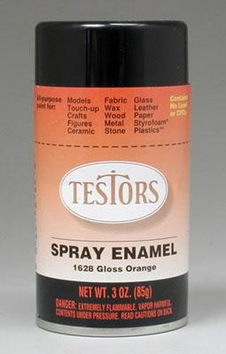 Testors 1628T Competition Orange Gloss Enamel 3 oz. Spray Paint Can ...
