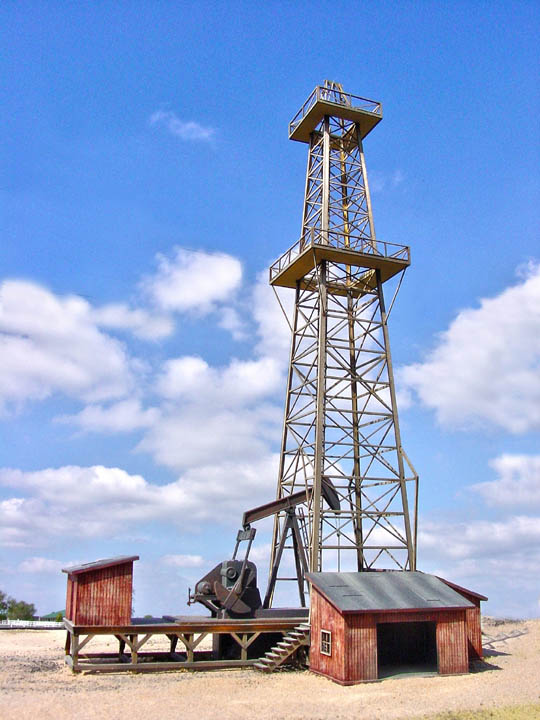 Wooden Oil Derrick Model