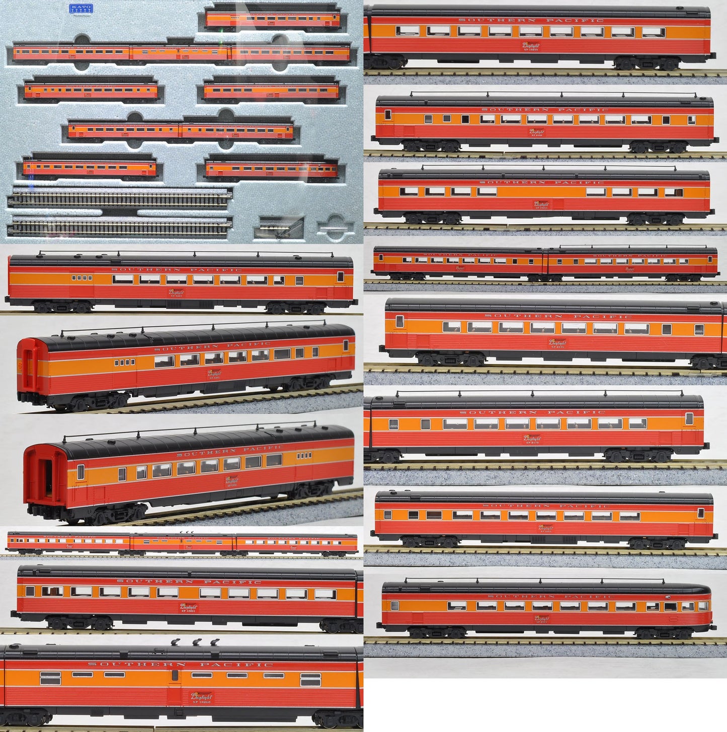 Kato 106-061 N Southern Pacific Morning Daylight 10-Car Passenger Set ...