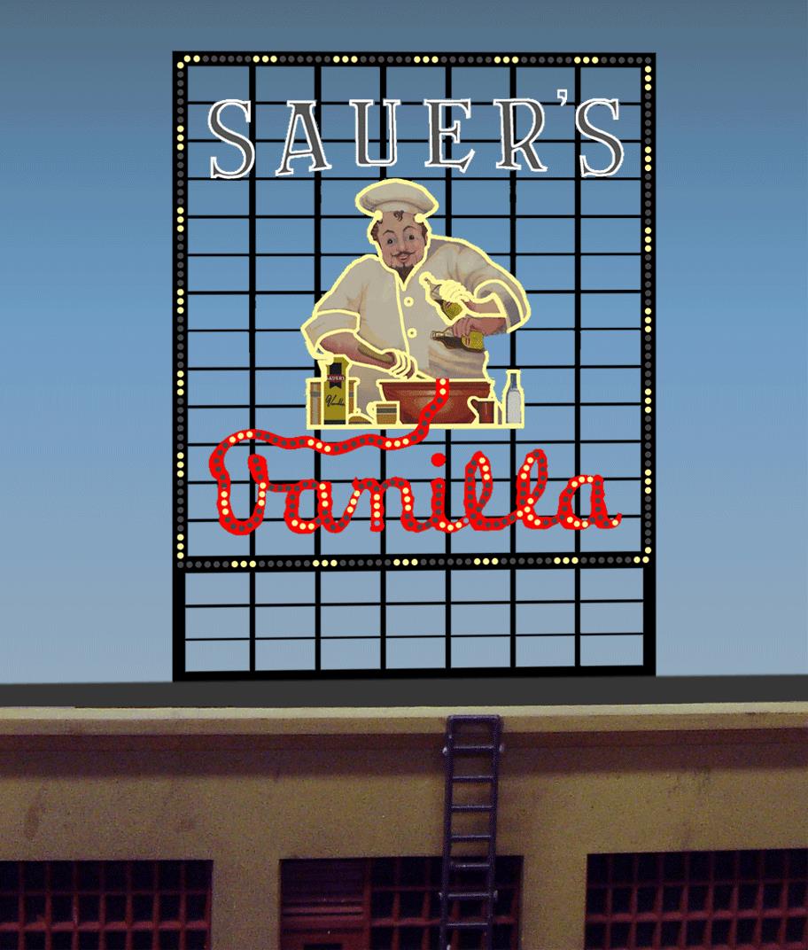 Miller Engineering 4881 HO/O Sauer's Spice Vanilla Sign – Trainz
