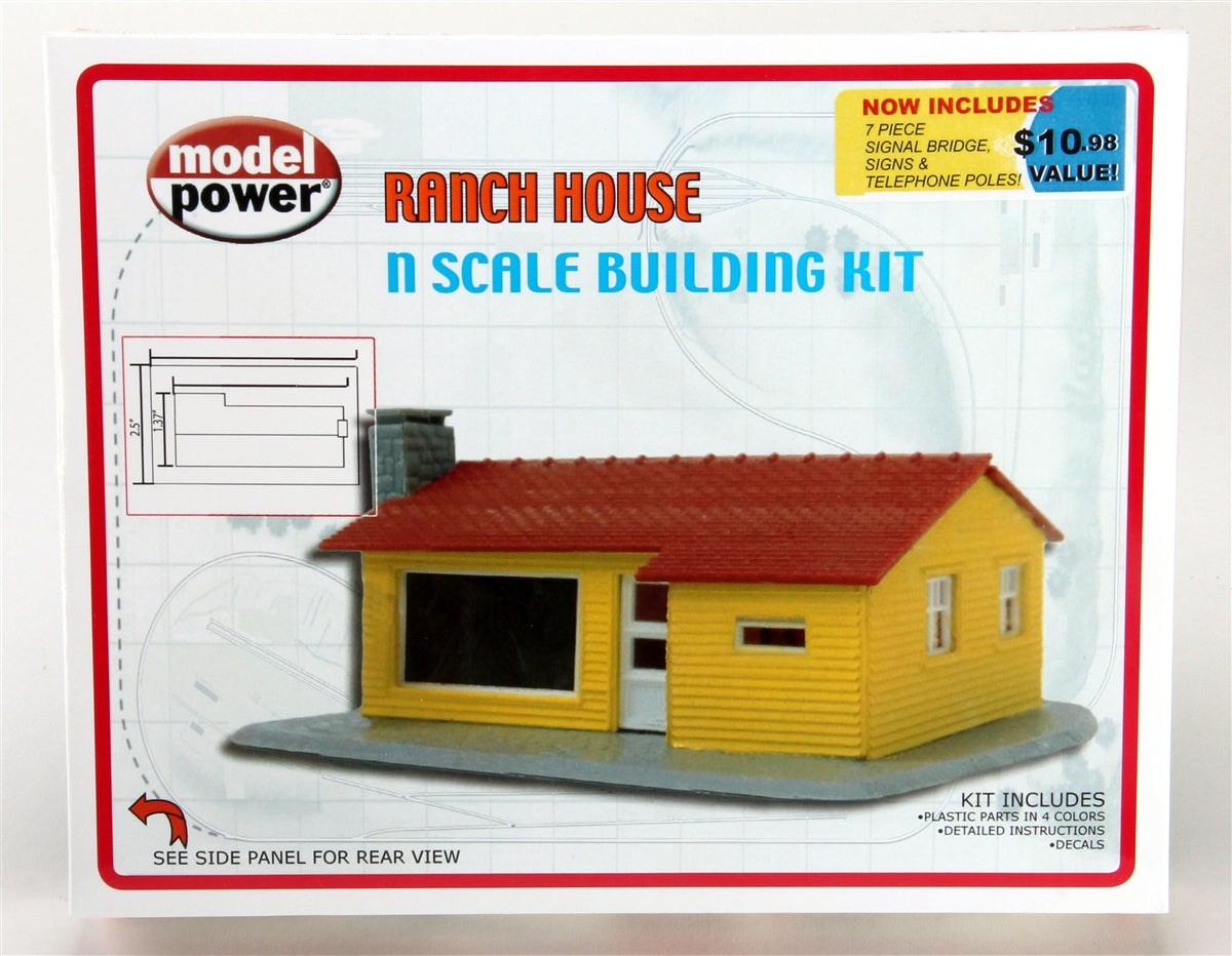 Model Power 1587 N Scale Ranch House Kit – Trainz