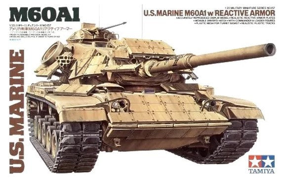 Tamiya 35157 1:35 M60A1 USMCw/Reactive Armor Military Tank Model Kit ...