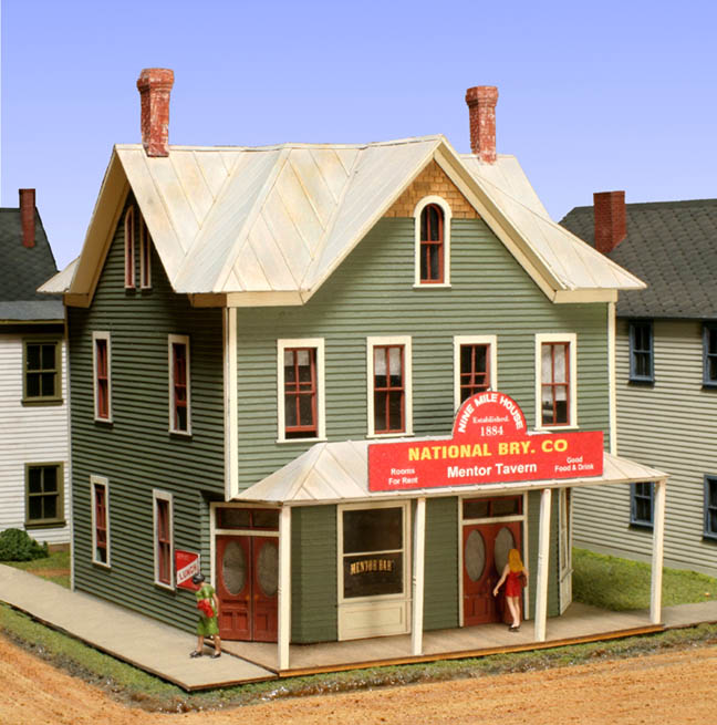 American Model Builders 145 HO Nine Mile House and Tavern Laser Art Ki ...