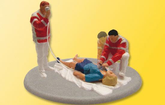 Viessmann Modellspielwaren 5140 HO Animated Rescue Team w/Patient – Trainz
