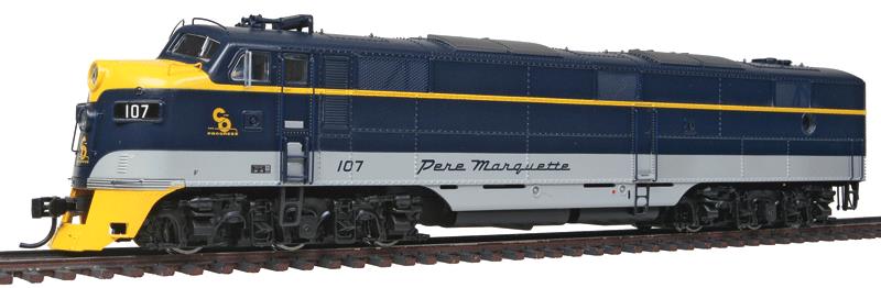 Walthers 920-40997 HO Pere Marquette EMD E7A Tsunami Sound & DCC Blue ...