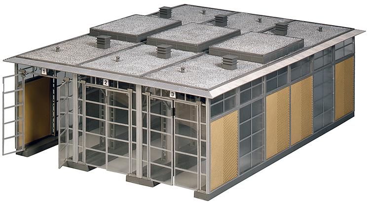 Faller 120217 HO Electric Engine Shed Building Kit – Trainz