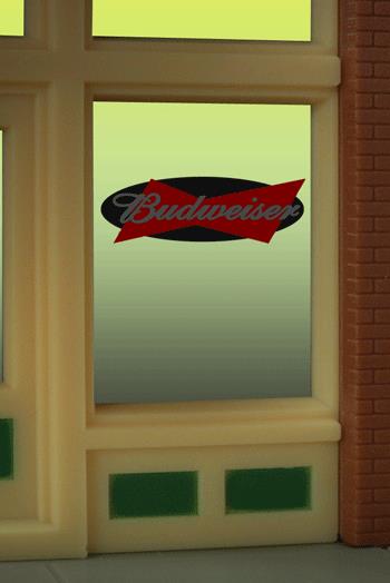 Miller Engineering 8815 HO/O Budweiser Beer Flashing Neon Window Sign ...
