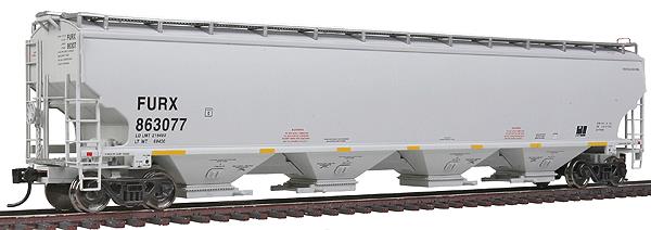 Walthers 920-105812 HO First Union Rail 67' Trinity 4-Bay Covered Hopp ...