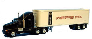 Model Power 17004 1:87 Preferred Pool Long Haul W/Box Trailer – Trainz