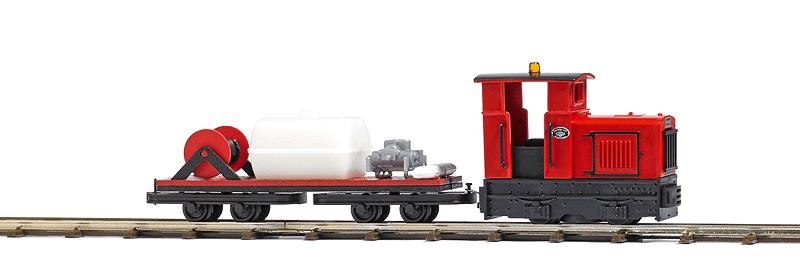 Busch 12119 Feldbahn Fire Train HO Gauge Diesel Starter Train Set – Trainz