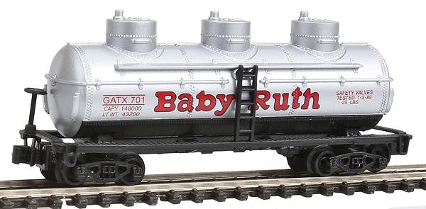 Model Power 83413 Baby Ruth 3-Dome Tank Car #701 – Trainz