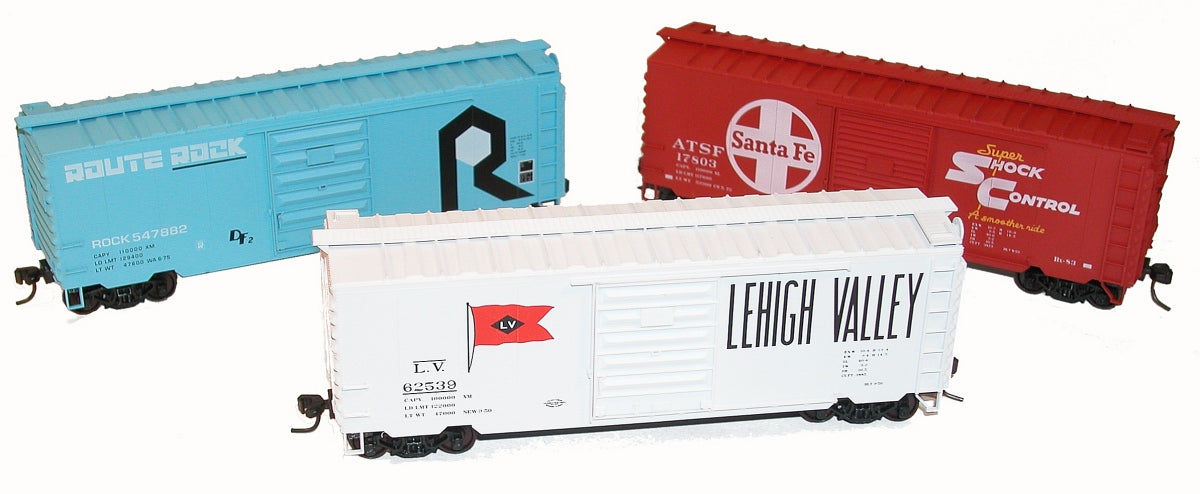 Accurail 8067 HO Athearn Santa Fe 40' PS-1 Steel Boxcar Set 3 – Trainz