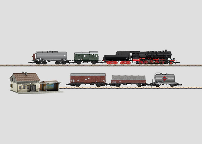 Marklin 81864 German Federal Railroad Z Gauge Steam Freight Train Set ...