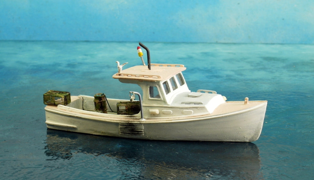 Sea Port Model Works H128 1:87 34’ Working Lobster Boat Building Kit ...