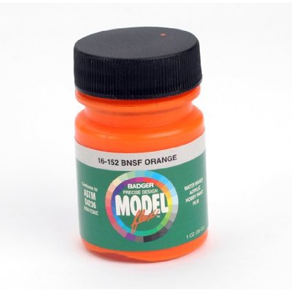 Badger 16-152 BNSF Orange Modelflex Railroad Acrylic Paint - 1 oz. Bot ...