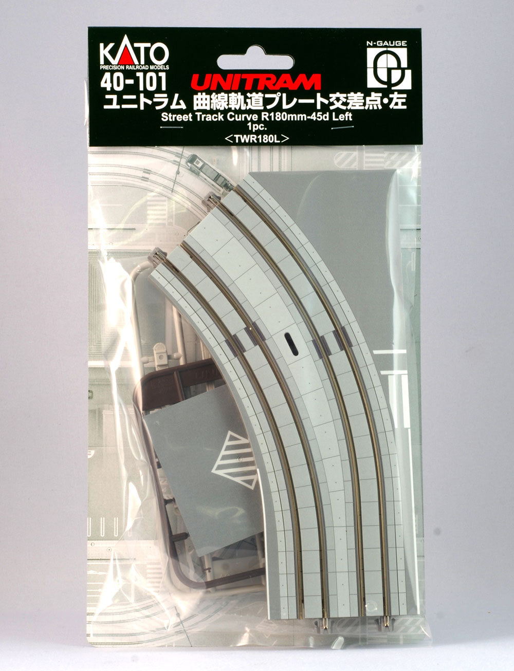 Kato 40-101 N Scale Unitram Street Track Curve R180mm-45º Left – Trainz