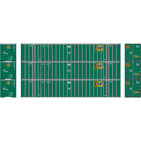 Athearn 72537 HO EMP 53' Stoughton Container Ready To Roll (Set of 3 ...