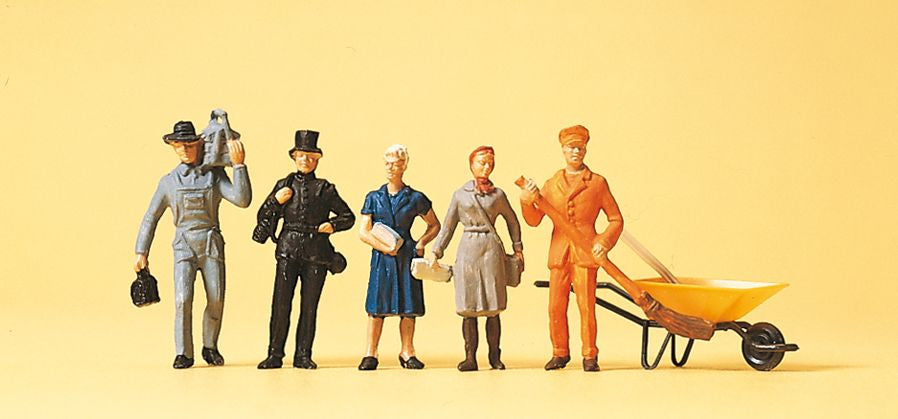 Preiser 14149 HO Professions Figures with Accessories (Set of 5) – Trainz