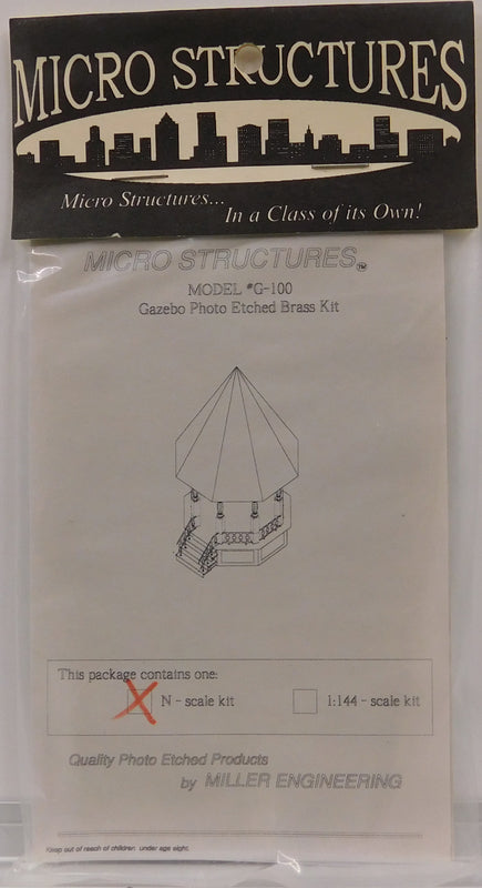 Micro Structures G-100 Z Gazebo Photo Etched Brass Kit – Trainz