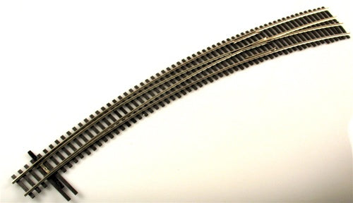 Shinohara Track 129 HO Code 100 Nickel Silver #8 RH Curved Turnout Swi ...