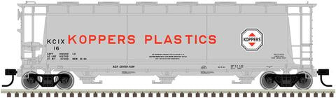 Atlas 3001220 O Koppers Plastics 3 Bay Cylindrical Hopper – Trainz