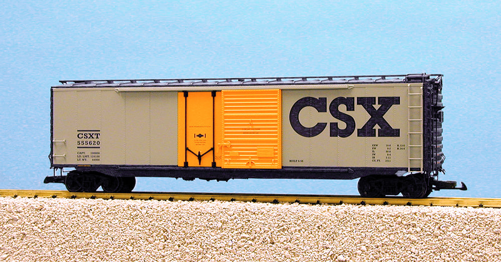 USA Trains R19308C G CSX 50 Ft. Box Car with Plug/Steel Double Door Co ...