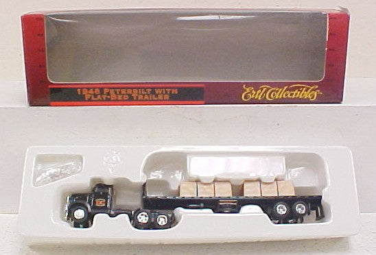 Ertl 4257 1:87 Coastal Cartage 1948 Peterbilt W/Flat-Bed Trailer Truck ...