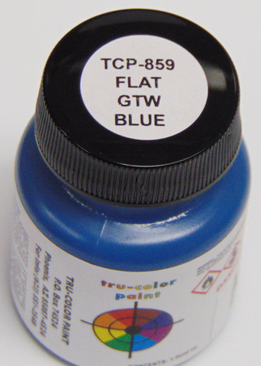 Tru-Color 858 Brushable Paint Flat Delaware & Hudson Blue - 1 oz. Bott ...