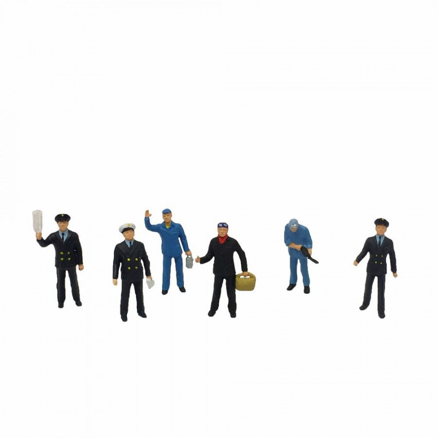 Preiser 10086 HO French Railroad Personnel Figures (Set of 6) – Trainz